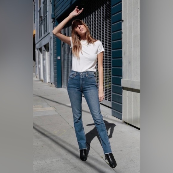 Re/Done | Jeans | Redone Double Needle Long Stretch Slim Straight ...